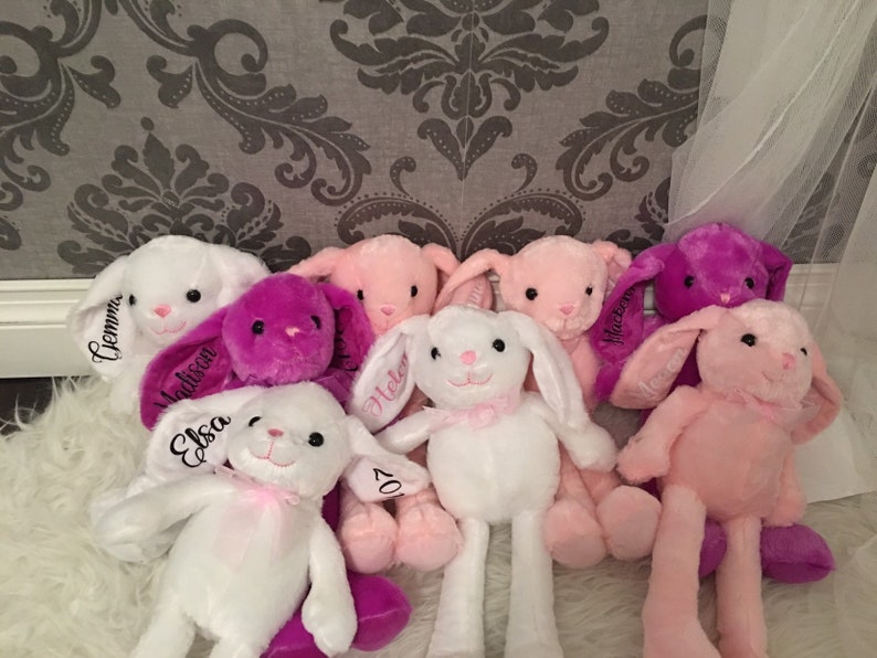 Plush bunnies//bunny stuffy//stuffed toy//flower girl | Etsy