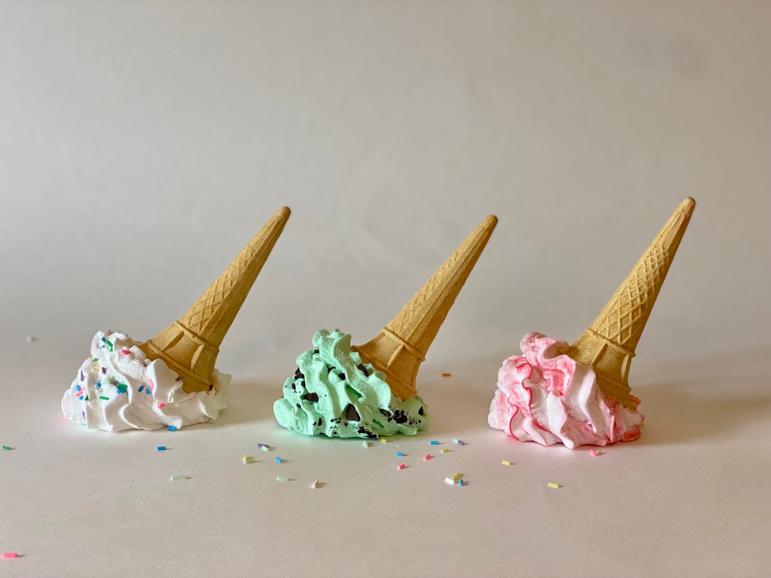1 X Fake Ice Cream Cone Food Prop Replica Display Food Etsy Uk
