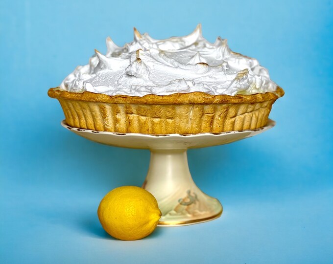 Large - Fake Lemon Meringue Pie Prop Display Food Faux Cake, Family ...