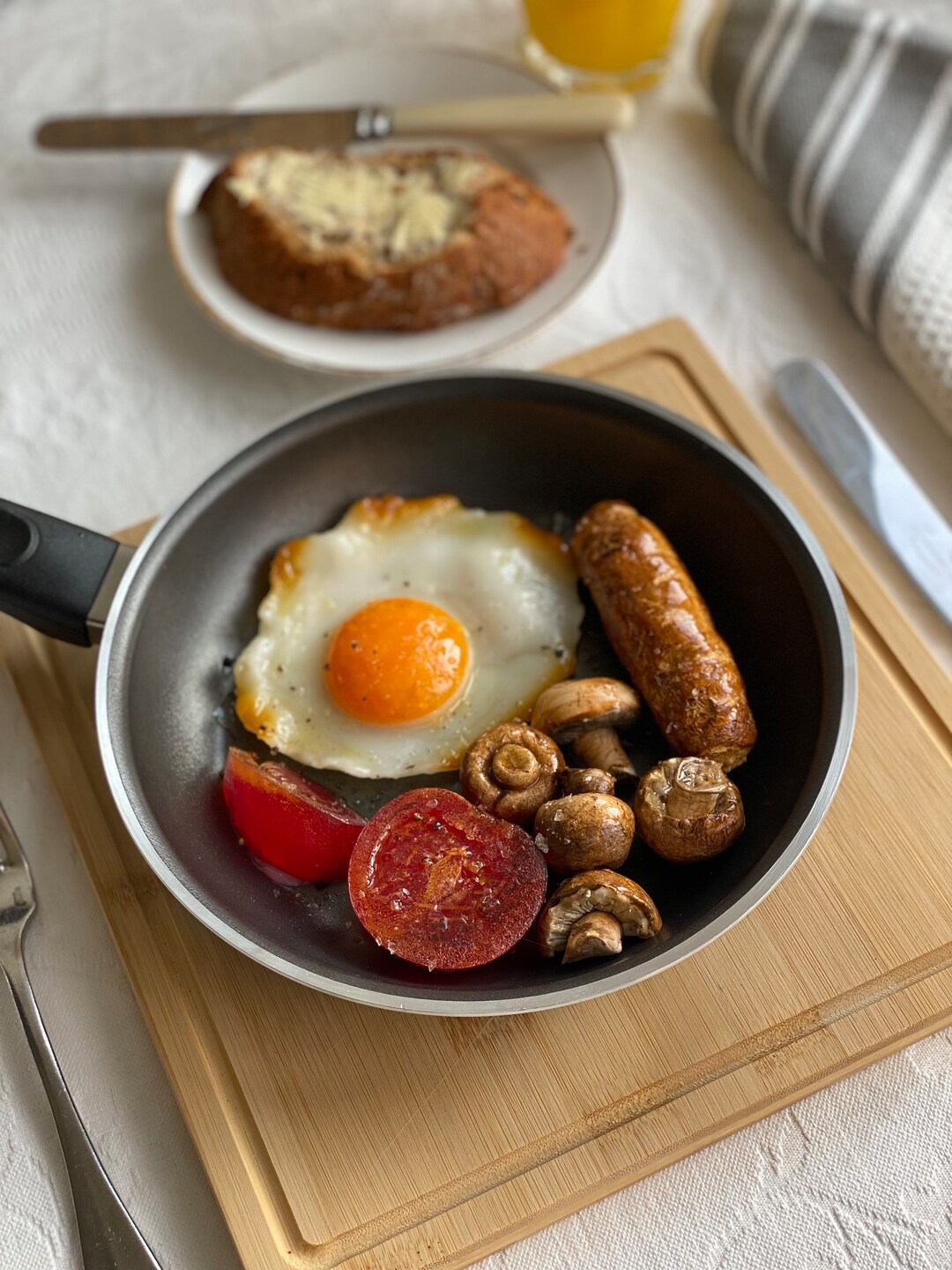 Fake Breakfast for 1 Person Fun Fry-up Replica Breakfast Frying Pan ...