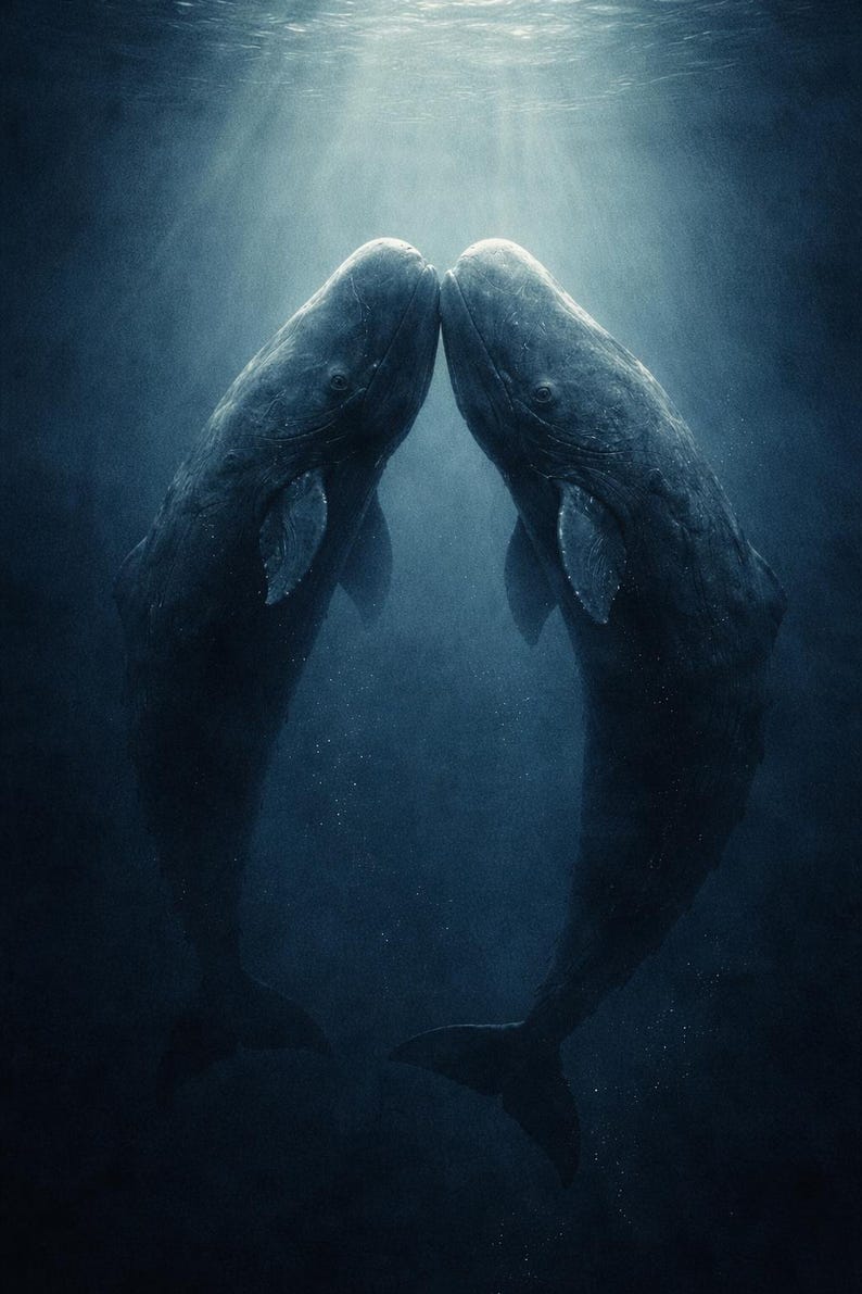 Whale Encounter Triptych – Digital Frame Art for Wide4k 16:9 Screens ...