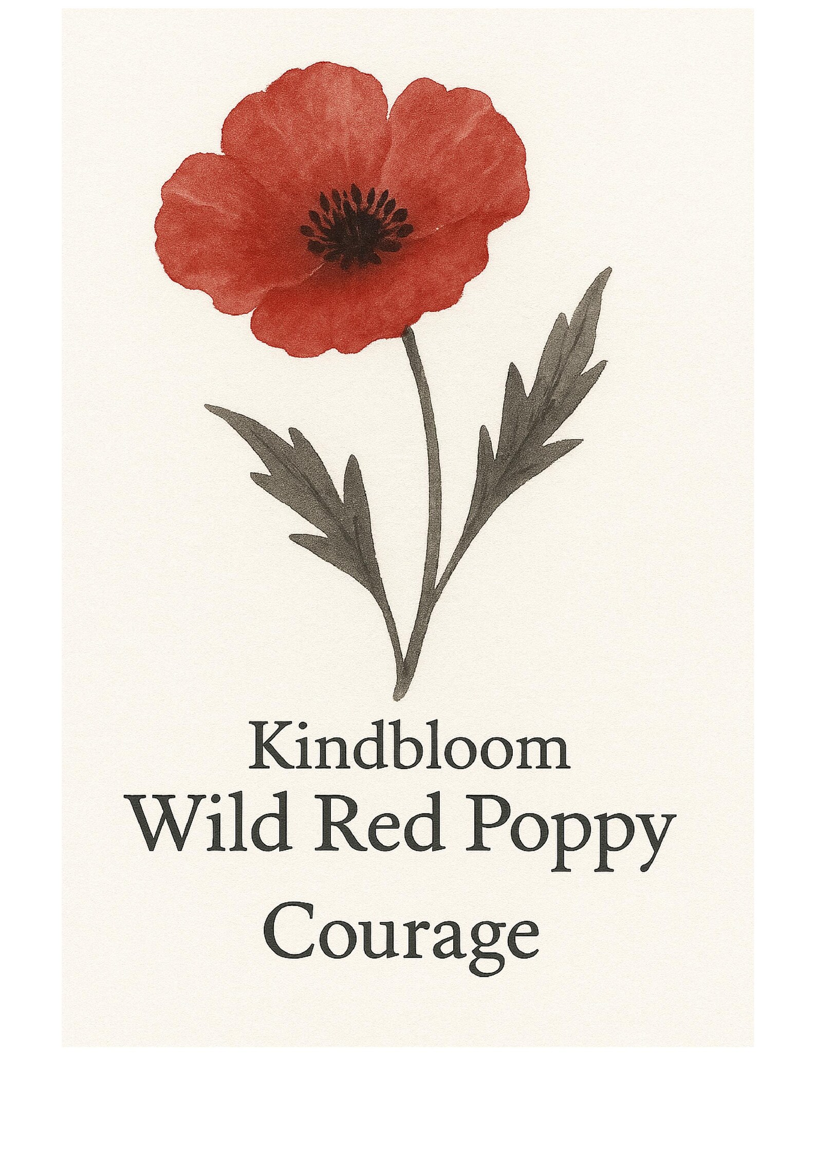 Red Poppy Watercolor Clipart • Courage Flower Art (digital Download) - Etsy