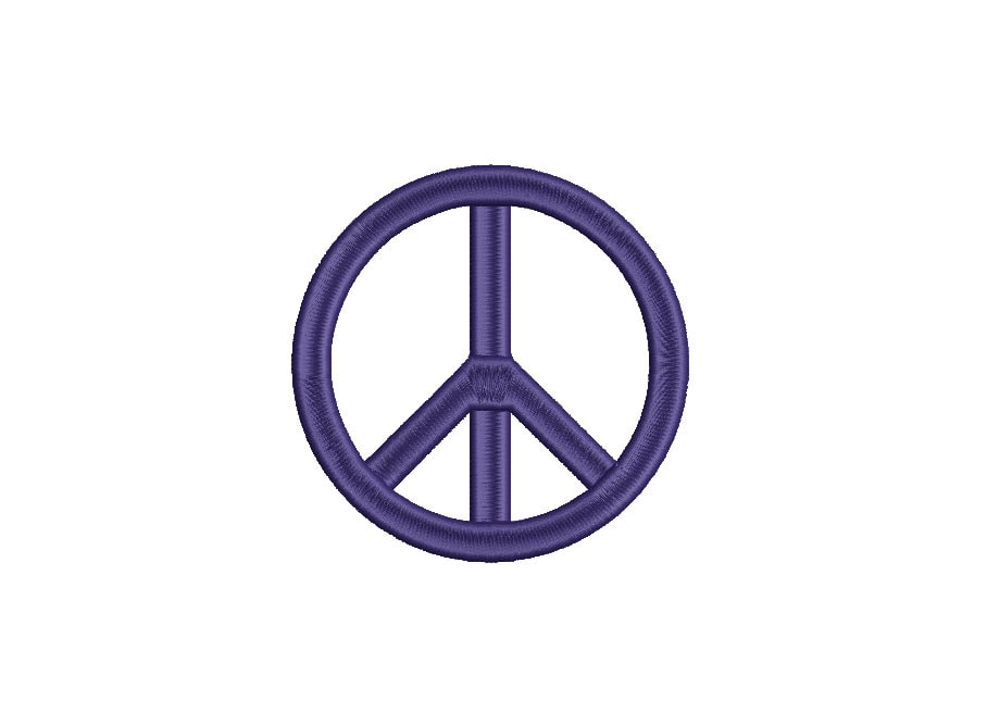 Peace Sign - Embroidery Design File - Instant Download - Available in 5 ...
