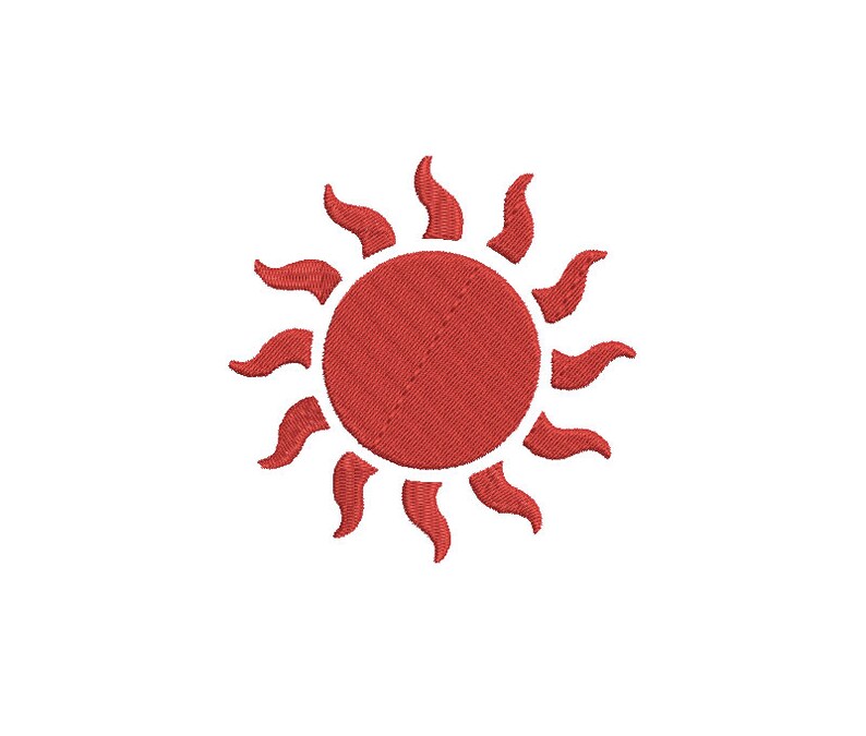 Sun Embroidery Design File Instant Download Available in - Etsy
