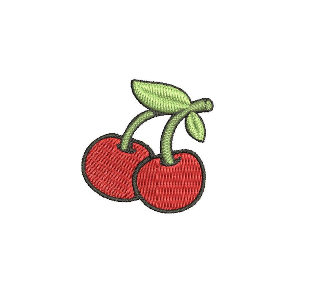 Cherry - Embroidery Design File - Instant Download - Available in 7 ...