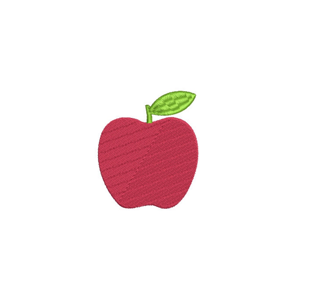 Apple - Embroidery Design File - Instant Download - Available in 5 ...