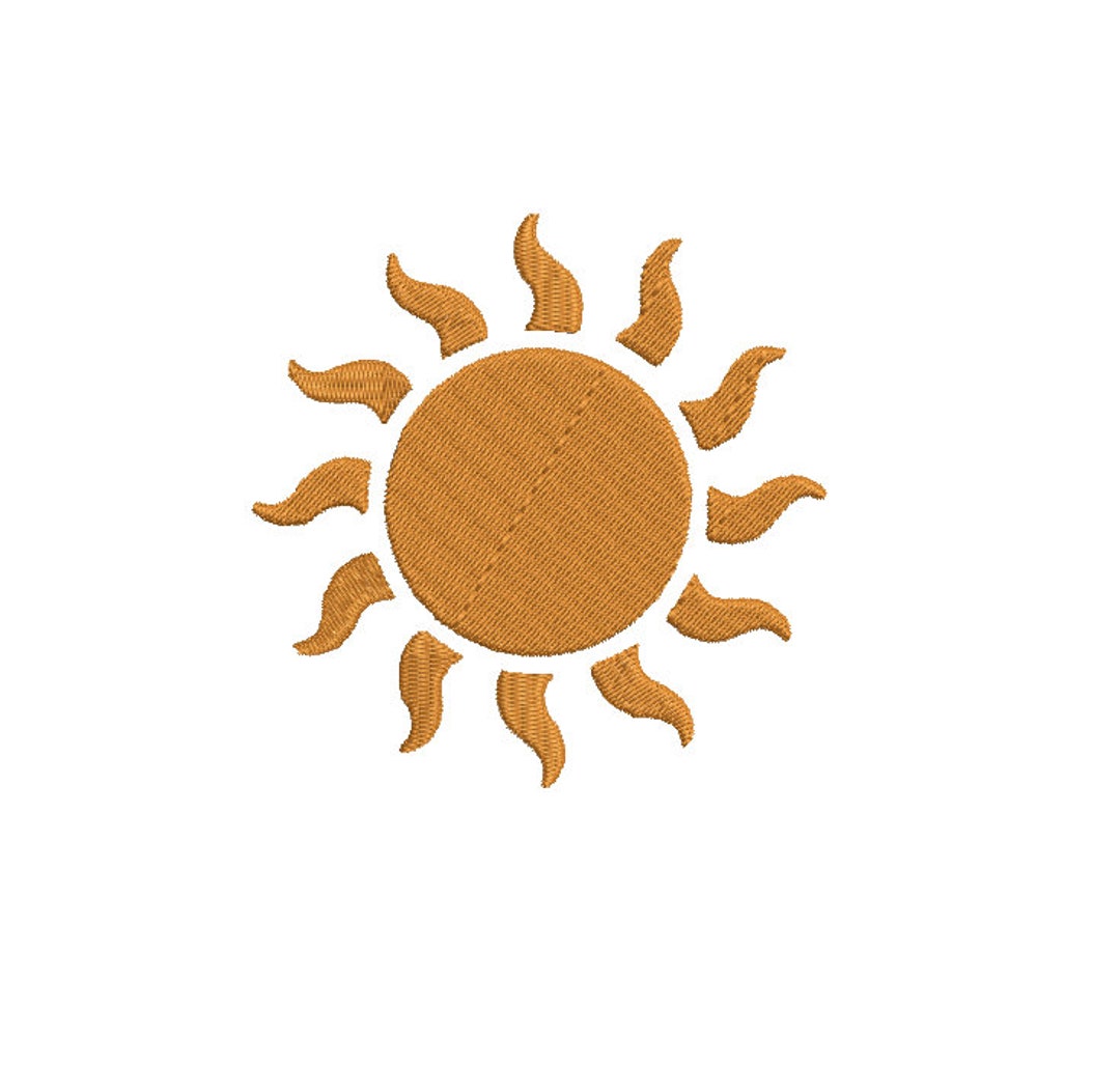 Sun - Embroidery Design File - Instant Download - Available in 7 Sizes ...