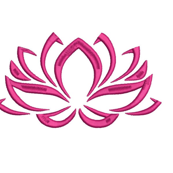 Lotus Flower Embroidery - Etsy