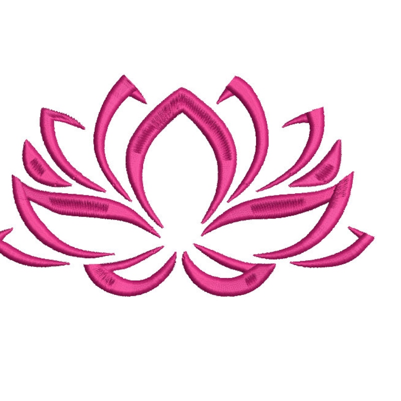 Lotus Flower Embroidery - Etsy