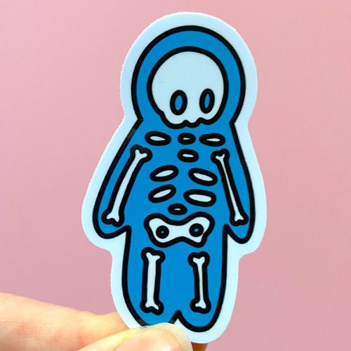 Skeleton Sticker - Etsy