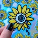 CRYING SUNFLOWER Vinyl Art Sticker - Etsy