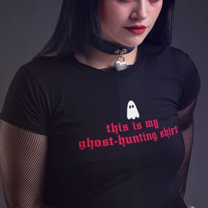 GHOST-HUNTING SHIRT Gothic Halloween Ghost Shirt, Paranormal Goth ...