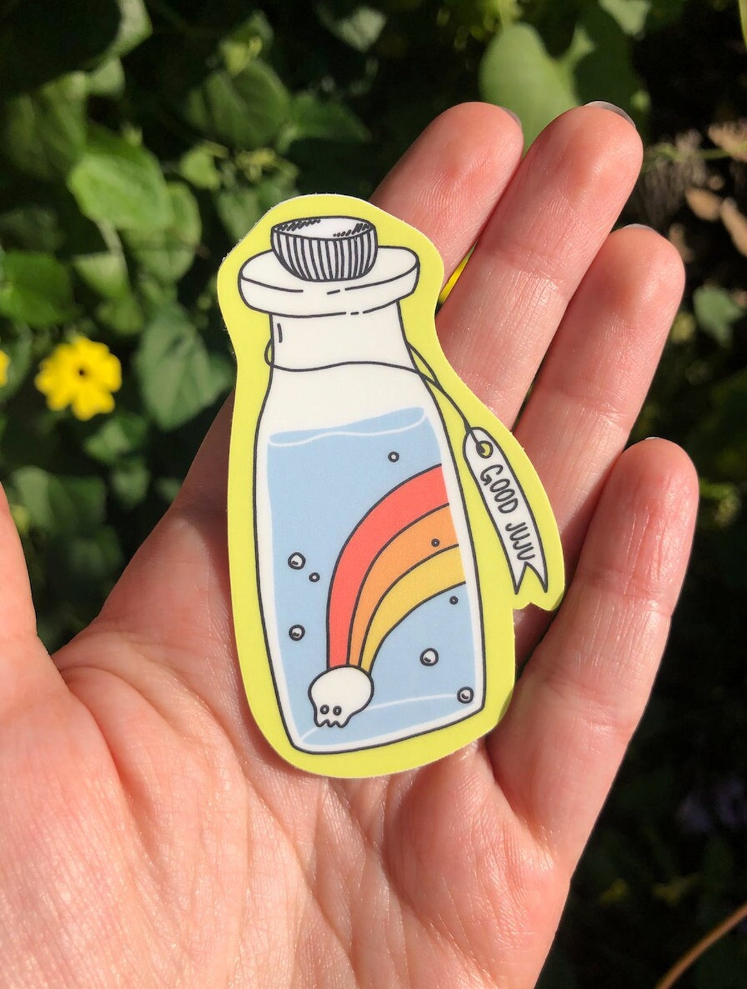 GOOD JUJU POTION Sticker - Vinyl Waterproof Skull Art Sticker - Spooky ...