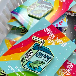 SWAMP BROTH PIN ~ Lily Pad Toad Pin, Frog Juice Box, Unique Frogcore ...