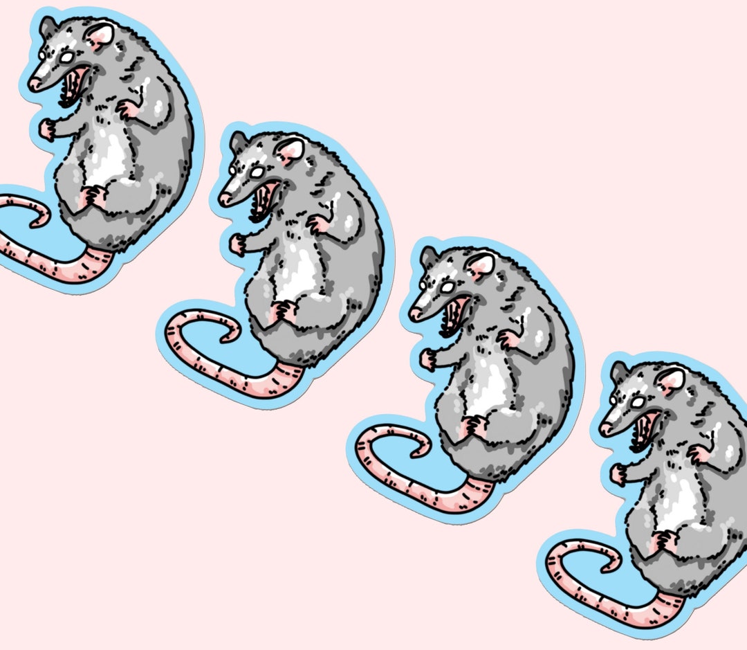 ANGRY OPOSSUM STICKER Waterproof Possum Sticker, Stationery Gift for ...