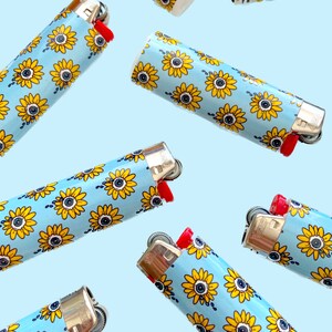 CRYING SUNFLOWER LIGHTER - Floral Eyeball Bic Lighter, Creepy Cute Eye ...
