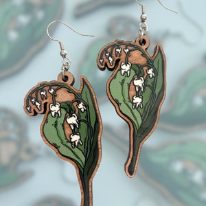 LILY TEETH EARRINGS - Creepy Human Tooth Jewelry, Macabre Aesthetic ...