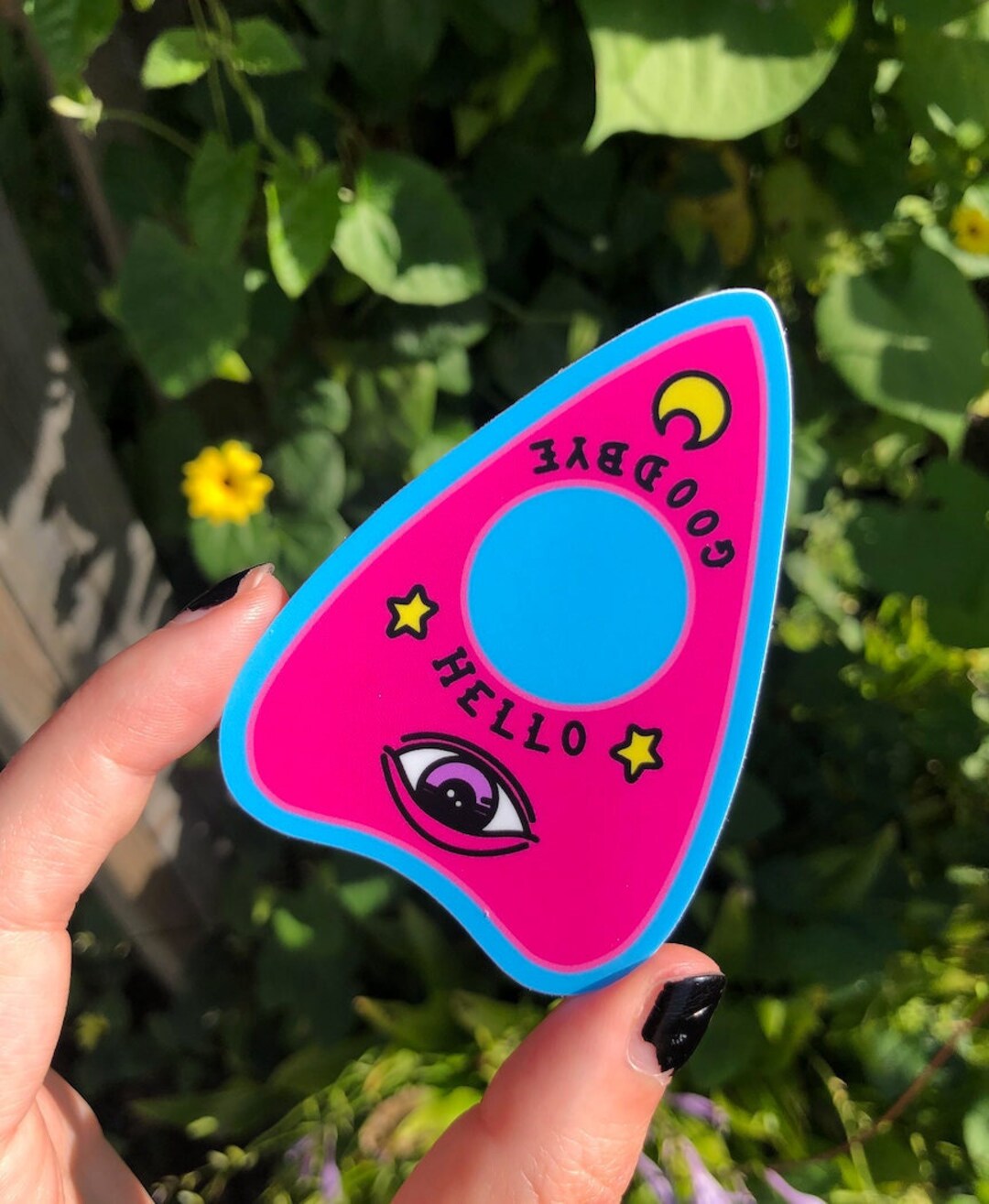 PLANCHETTE STICKER - Hot Pink Ouija Board Sticker, Spirit Board ...