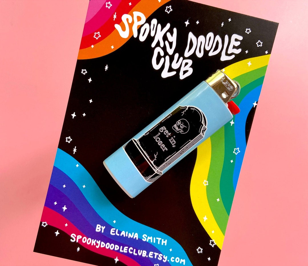 GET IN LOSER Lighter - Graveyard Tombstone Lighter, Bic Standard, Goth ...