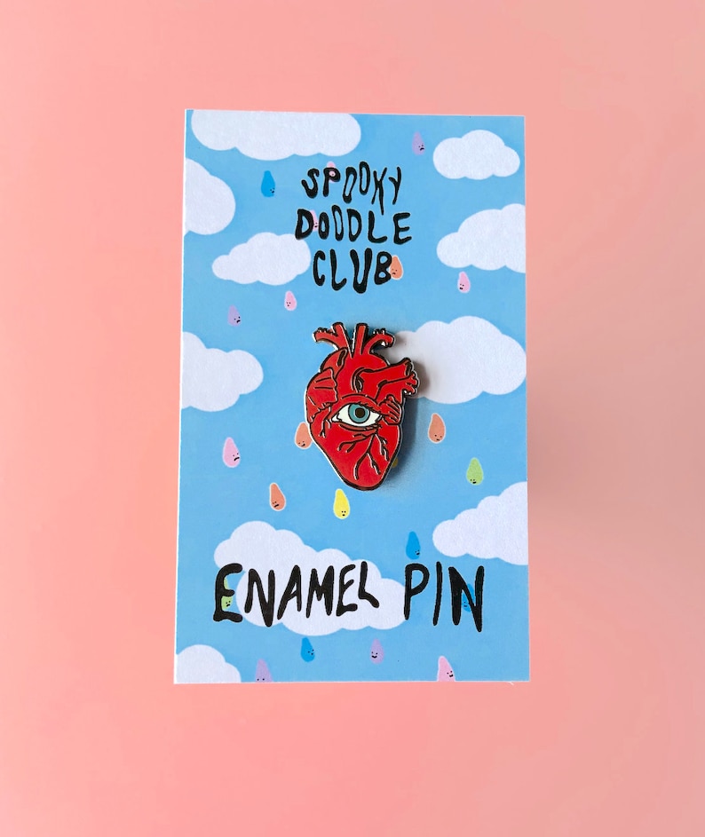 EYE HEART YOU Enamel Pin 25mm Black Nickel Plated - Etsy