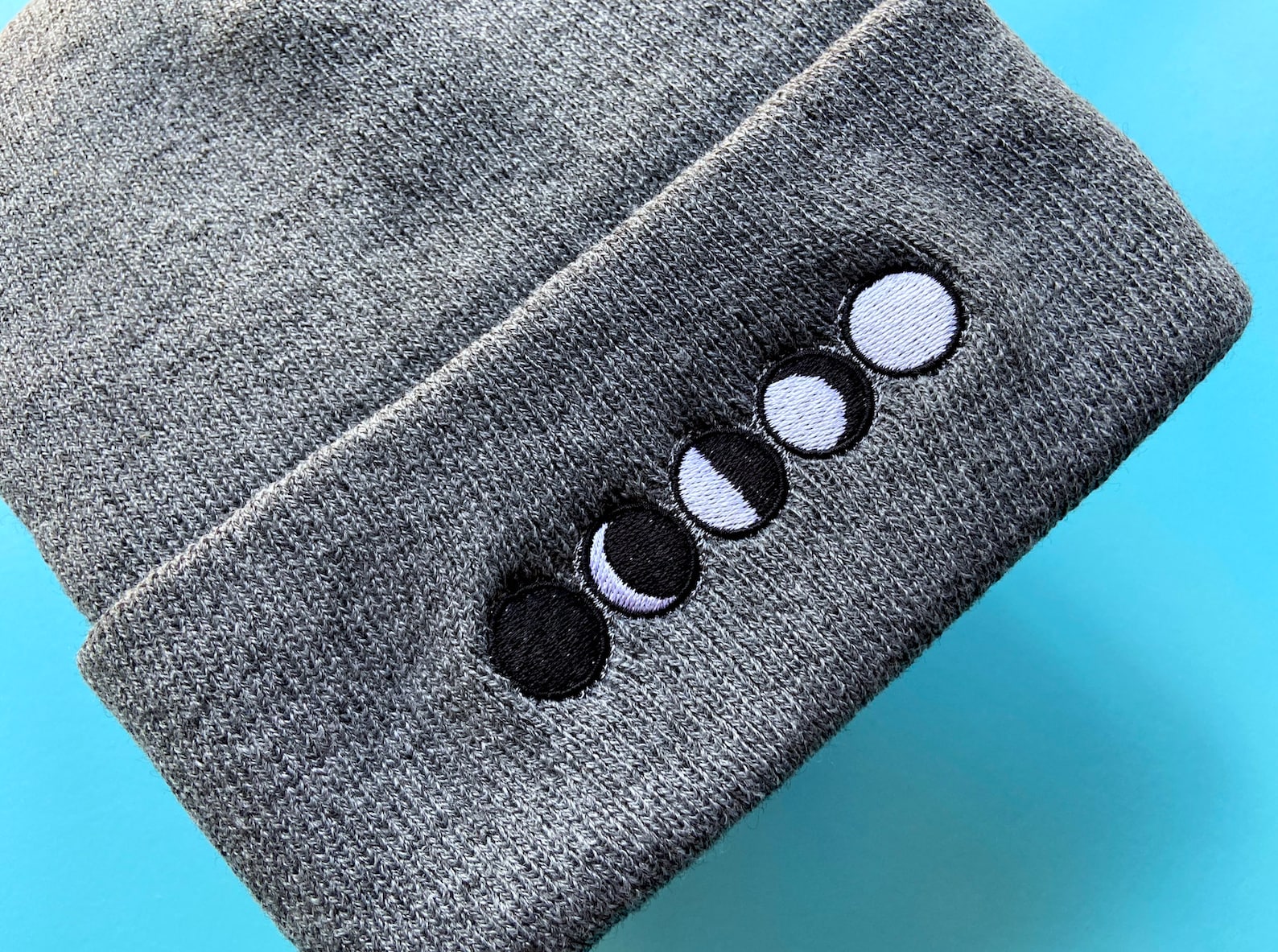 MOON PHASE BEANIE Spooky Doodle Club Embroidered Beanie - Etsy