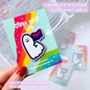 BI PRIDE GHOST Sticker - Spooky Bisexual Pride Stickers, Cute Witchy Bi ...