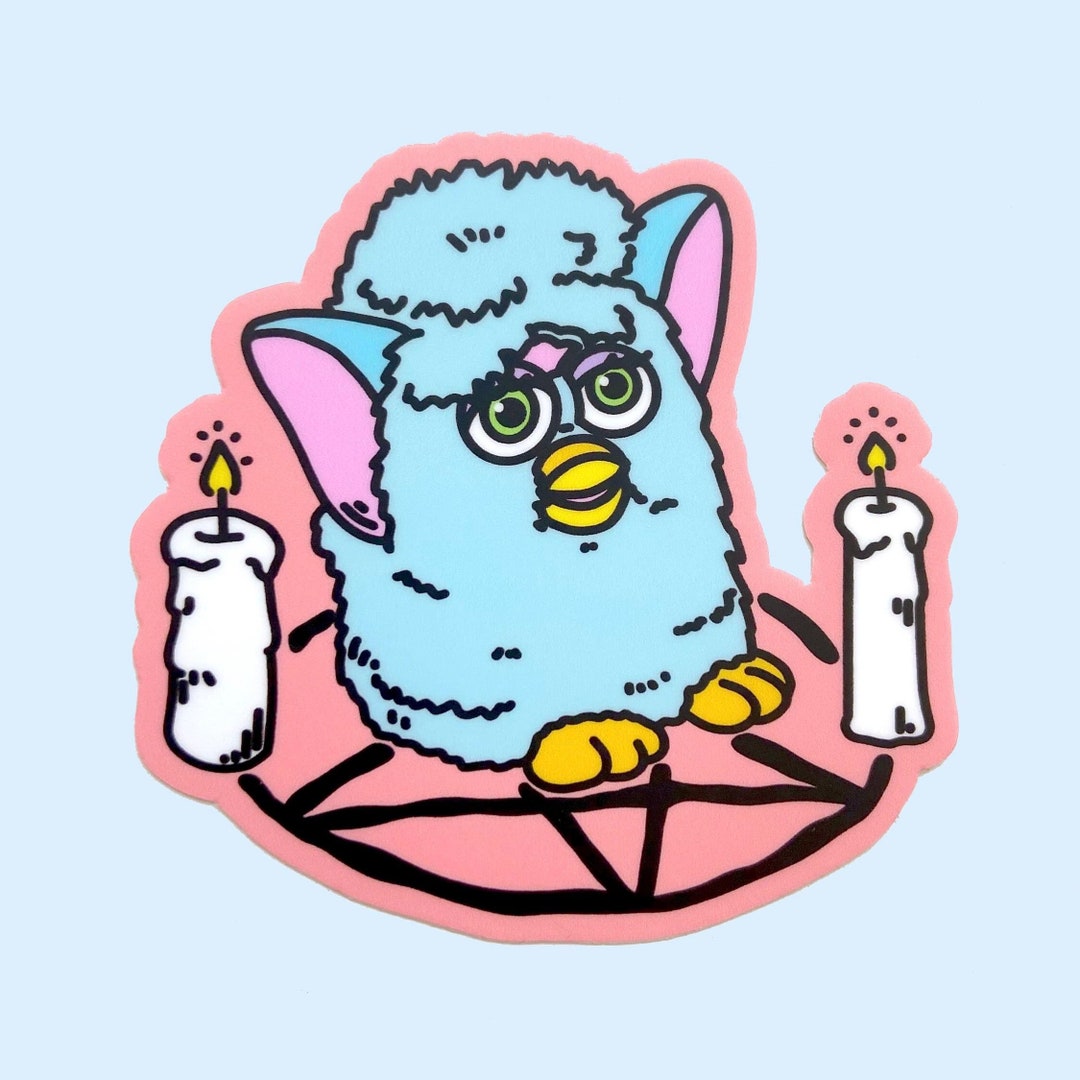 PENTAGRAM PAL STICKER - Cursed Furby Sticker, Creepy Cute Funny Furby ...