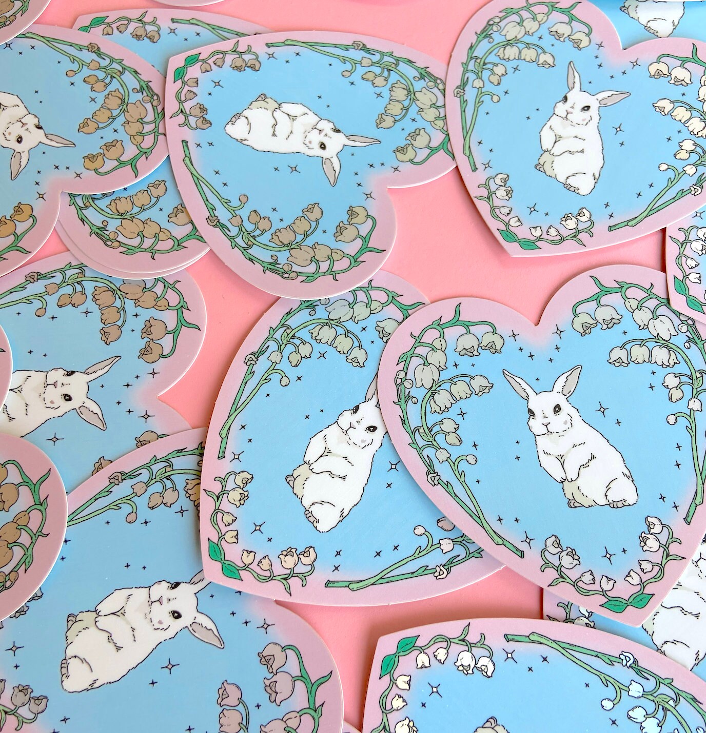 HOLOGRAPHIC BUNNY STICKER Vinyl Waterproof Art Sticker | Etsy