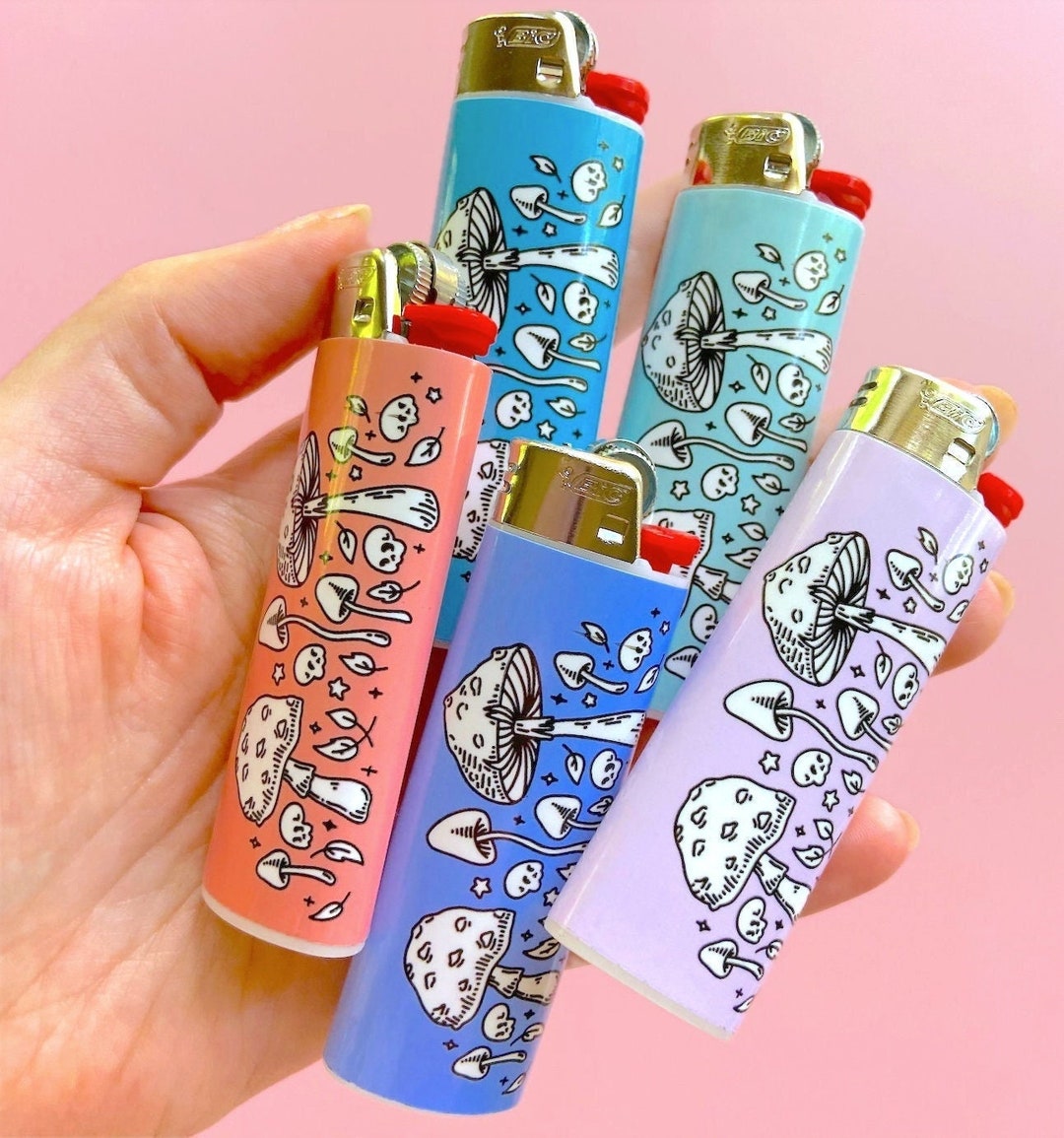MUSHROOM LIGHTER (multiple Color Choices) - Aesthetic Bic Lighter ...