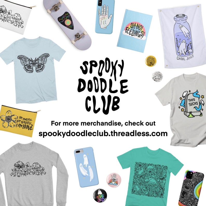 SICK SKELETON STICKER Vinyl Art Sticker Spooky Doodle Club - Etsy