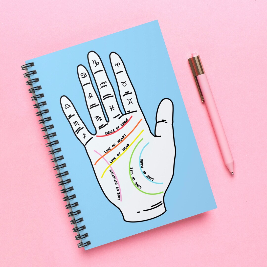 COSMIC INTUITION NOTEBOOK - Palmistry Diagram Journal, Palm Reading ...