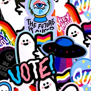 BI PRIDE GHOST Sticker - Spooky Bisexual Pride Stickers, Cute Witchy Bi ...