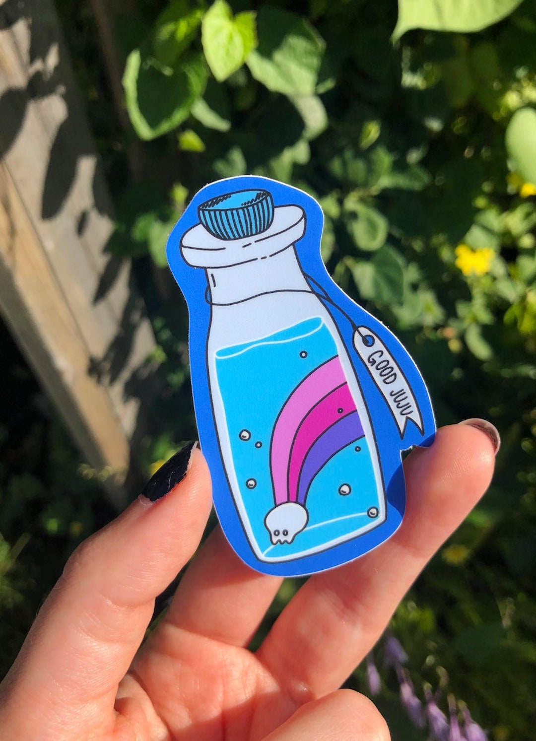 GOOD JUJU STICKER Vinyl Art Sticker Spooky Doodle Club - Etsy