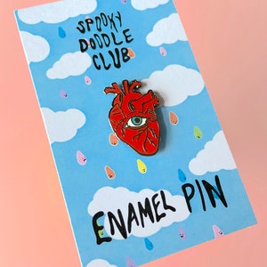 EYE HEART YOU Enamel Pin 25mm Black Nickel Plated - Etsy