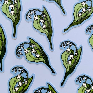 LILY TEETH STICKER - Macabre Lily of the Valley Art Sticker, Vinyl ...