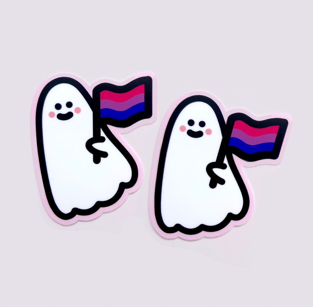 BI PRIDE GHOST Sticker - Spooky Bisexual Pride Stickers, Cute Witchy Bi ...