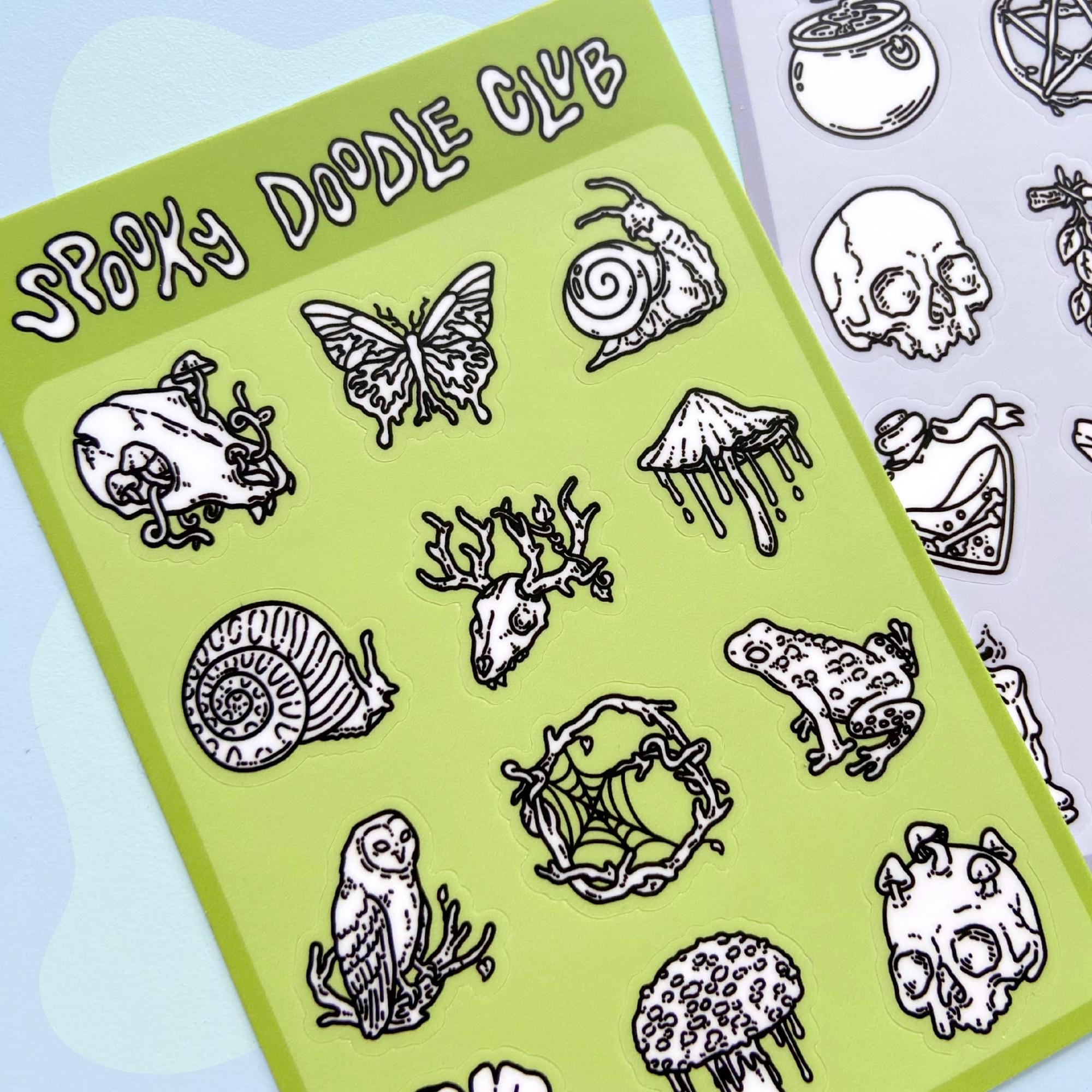 Spooky Swamp Sticker Sheet - Vinyl Waterproof Stickers From Spooky ...