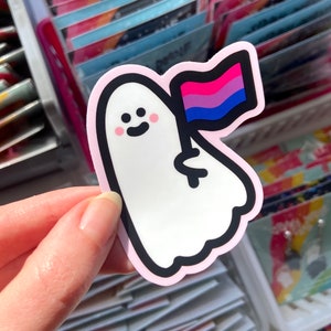 BI PRIDE GHOST Sticker - Spooky Bisexual Pride Stickers, Cute Witchy Bi ...