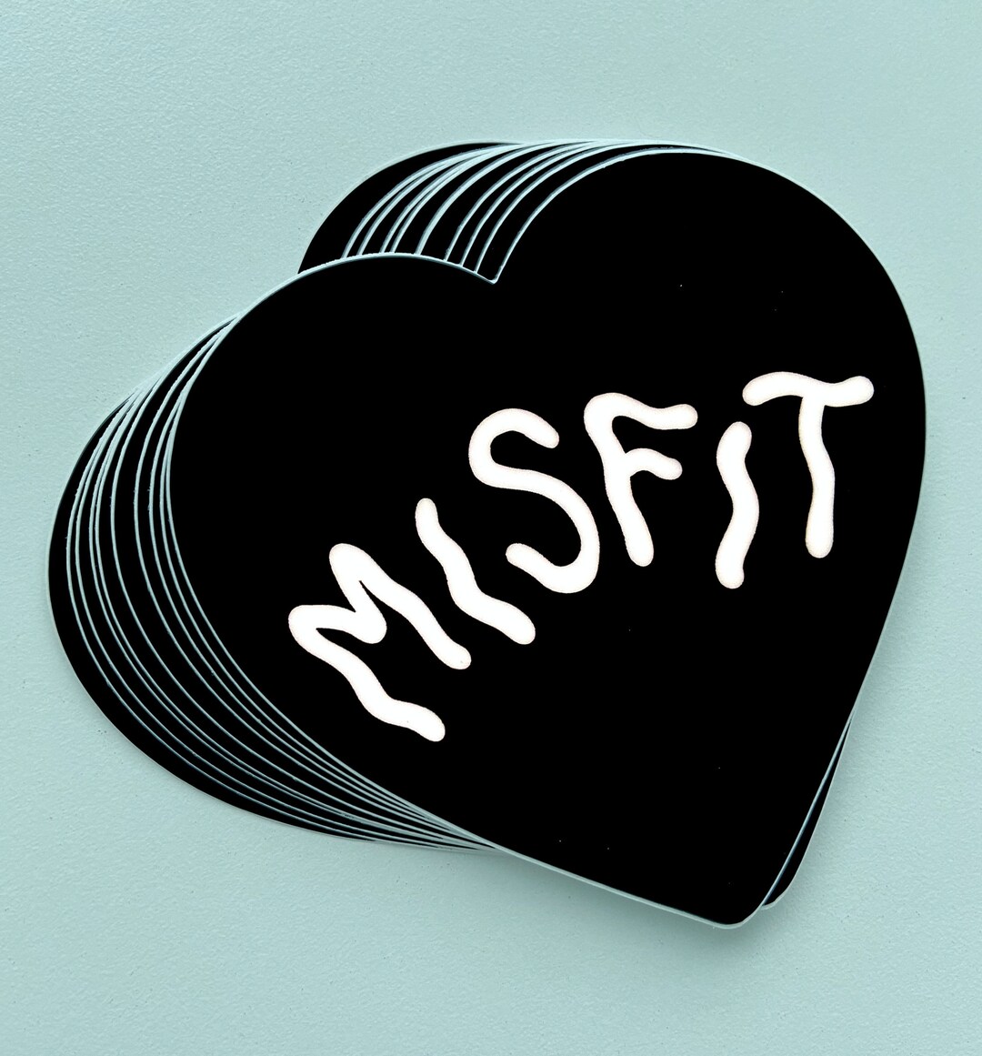 MISFIT STICKER Black Heart Sticker, Gothic Weirdo Sticker, Sad but ...