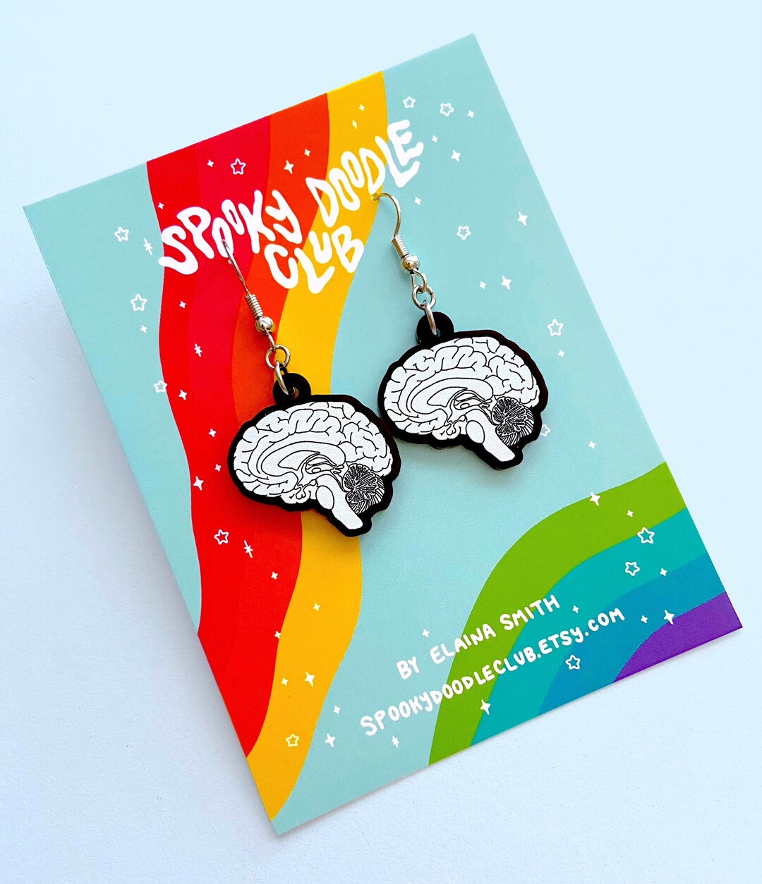 BRAIN EARRINGS Human Biology Earrings, Body Part Jewelry Anatomical Art ...