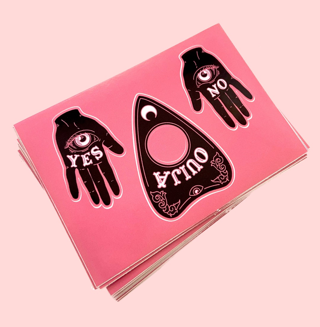 OUIJA STICKER SHEET - 3pc Vinyl Sticker Sheet, Pink Spooky Halloween ...