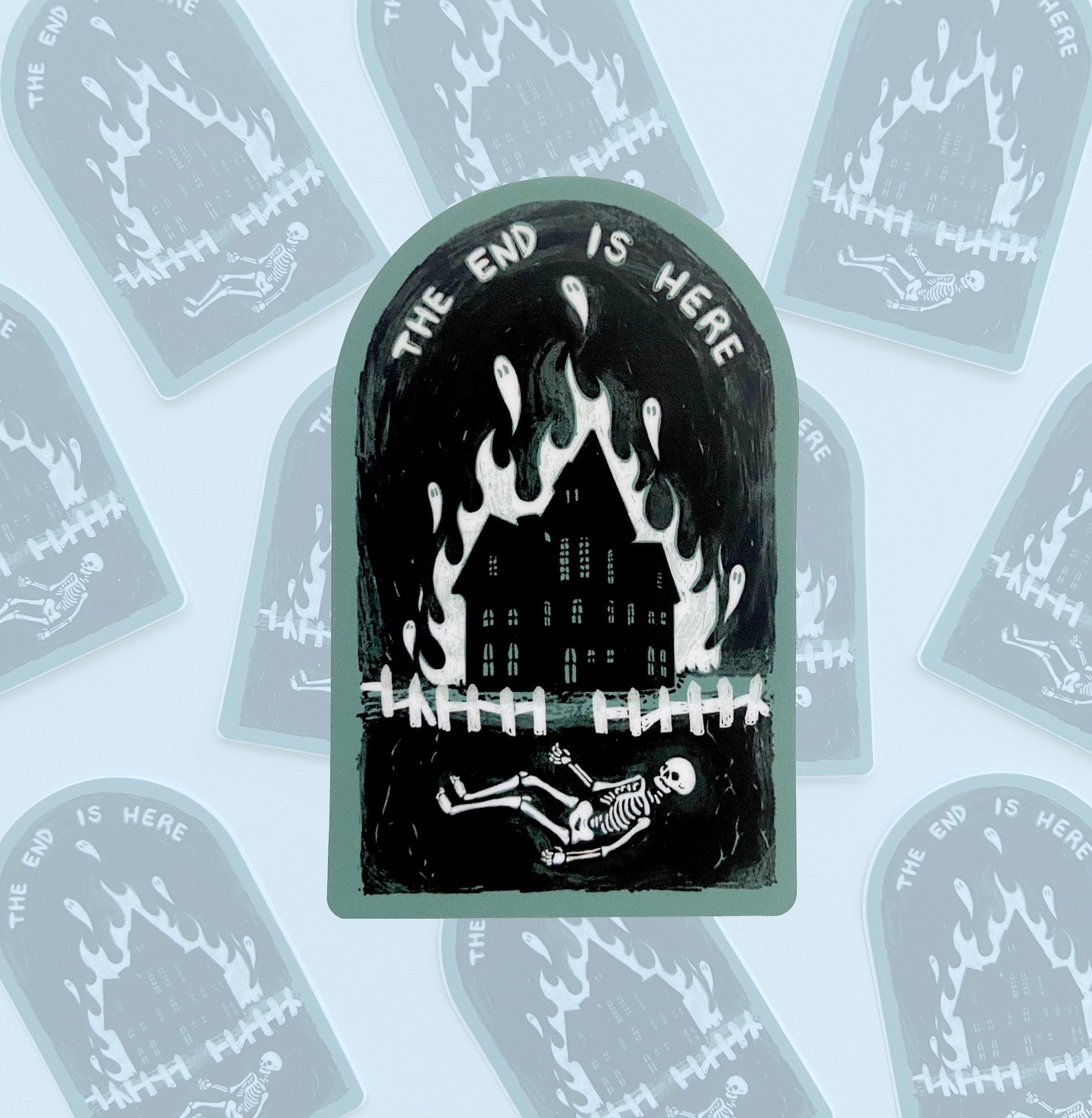 I KNOW THE END Sticker ~ Skeleton Phoebe Bridgers Punisher Sticker ...