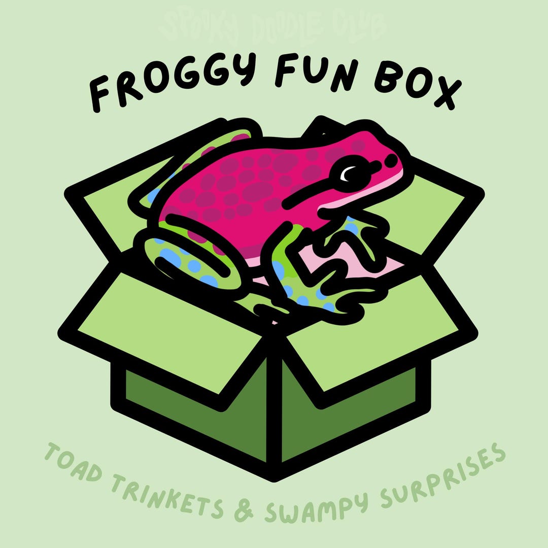 FROGGY FUN BOX - Frog Stickers, Swamp Jewelry, Toad Trinkets, and More ...