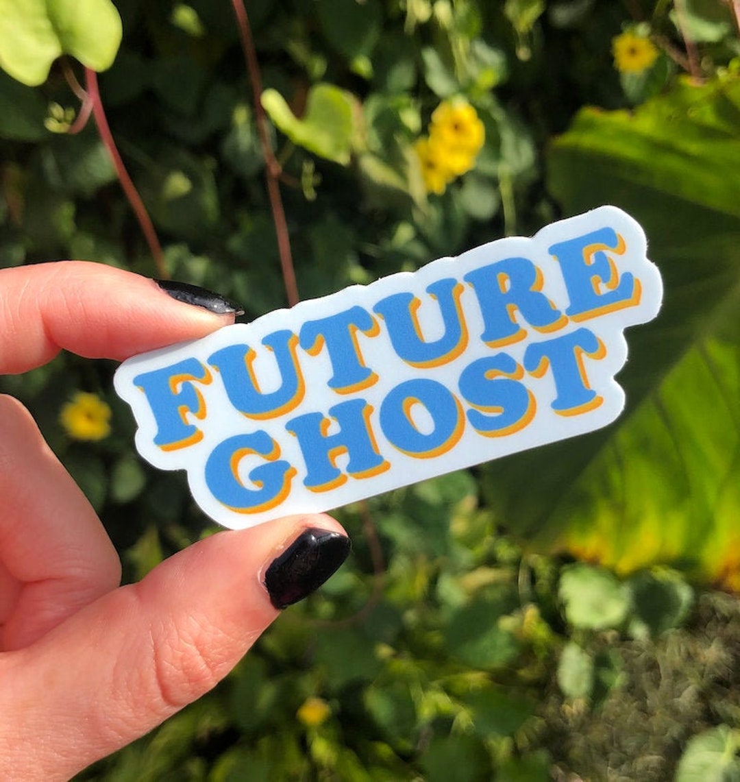 FUTURE GHOST STICKER - Spooky Halloween Art, Waterproof Vinyl Horror ...