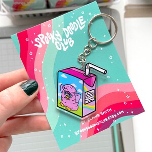 FURBY JUICE BOX Keychain - Rainbow Furby Acrylic Keychain, Creepy Y2K ...