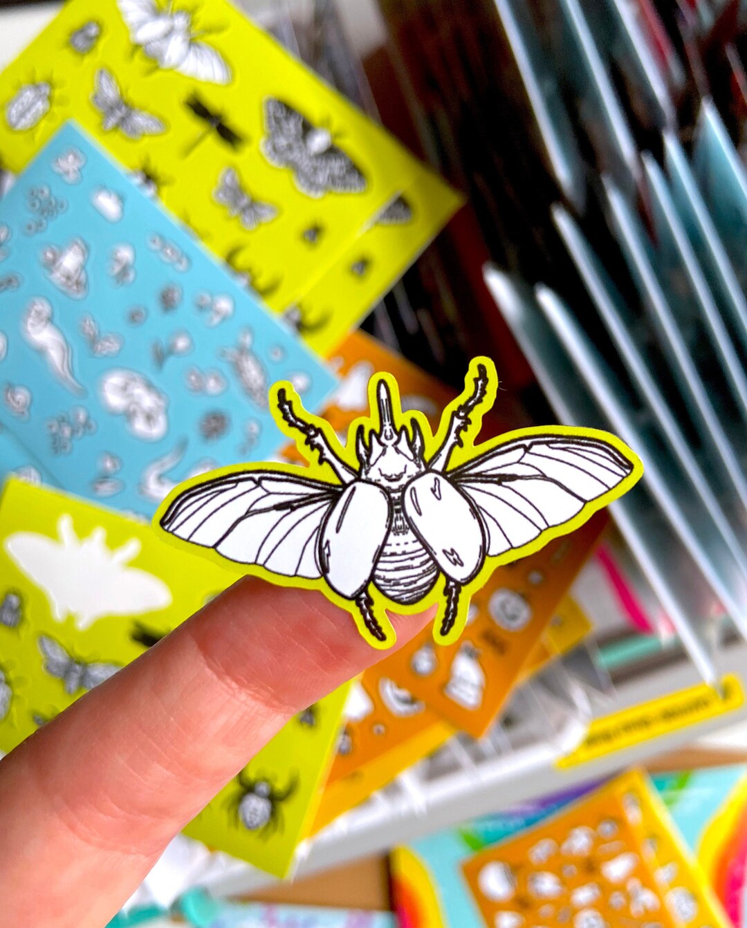 Bug Sticker Sheet Vinyl Insect Art Sticker Sheet Spooky Etsy
