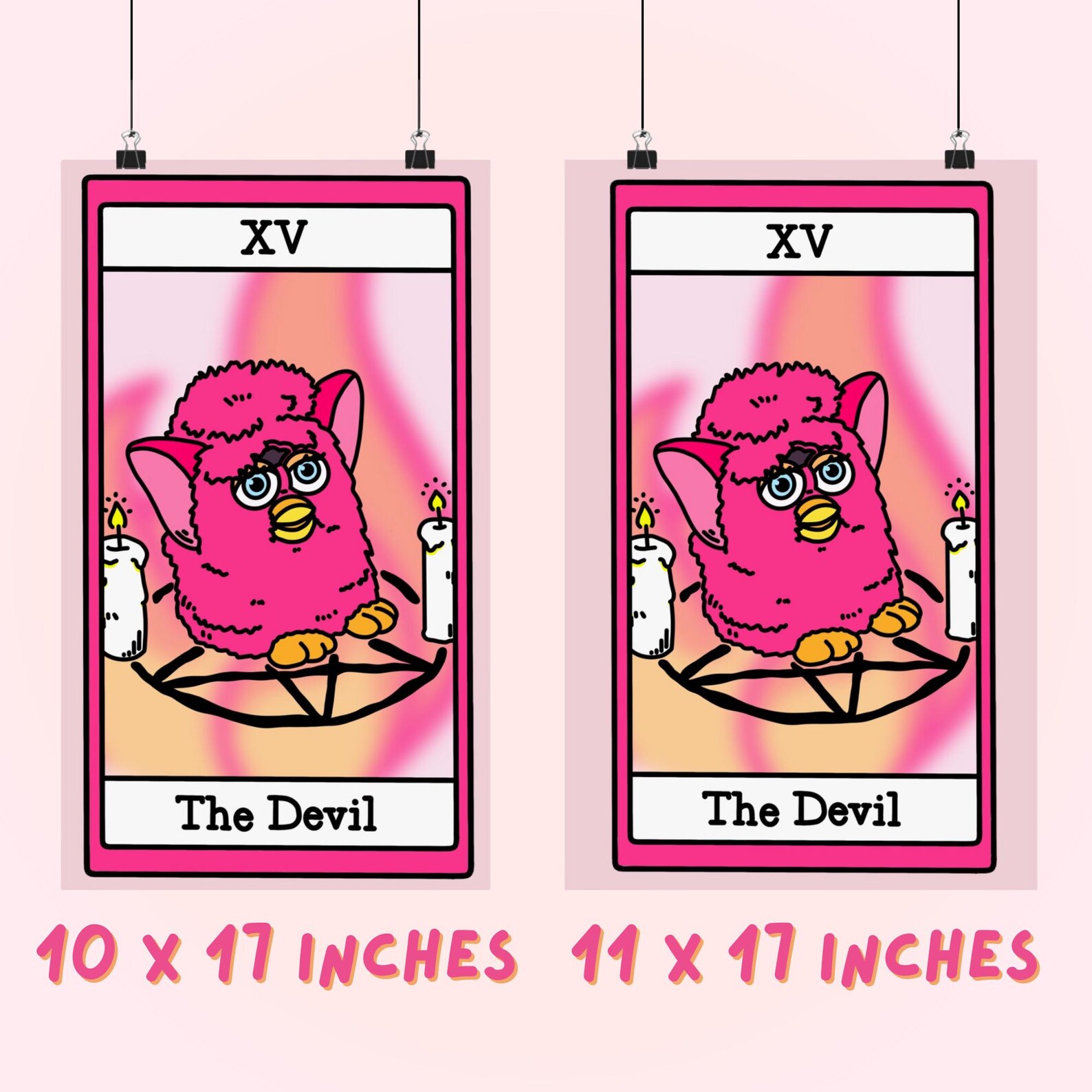 DEVIL FURBY Art Print - Furby Tarot Card Poster, Cursed Art, Spooky ...
