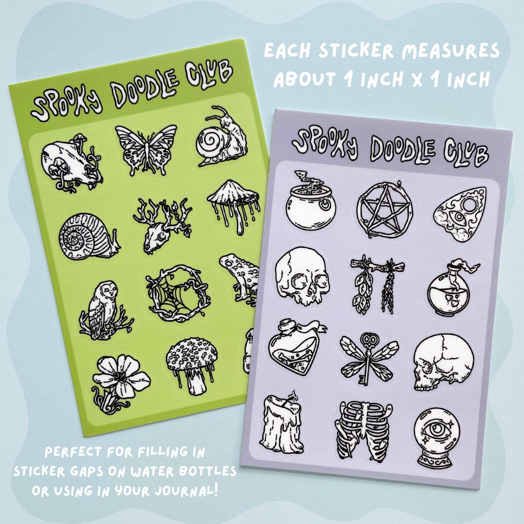 Spooky Swamp Sticker Sheet - Vinyl Waterproof Stickers From Spooky ...