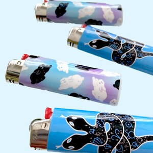 TWO-HEADED SNAKE Lighter - Zodiac Symbol Astrology Bic, Celestial ...