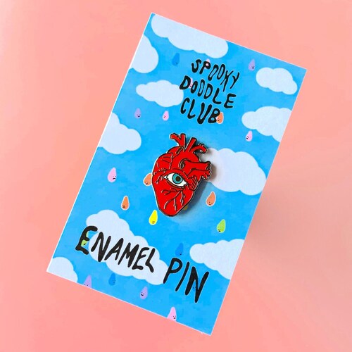 EYE HEART YOU Enamel Pin 25mm Black Nickel Plated - Etsy